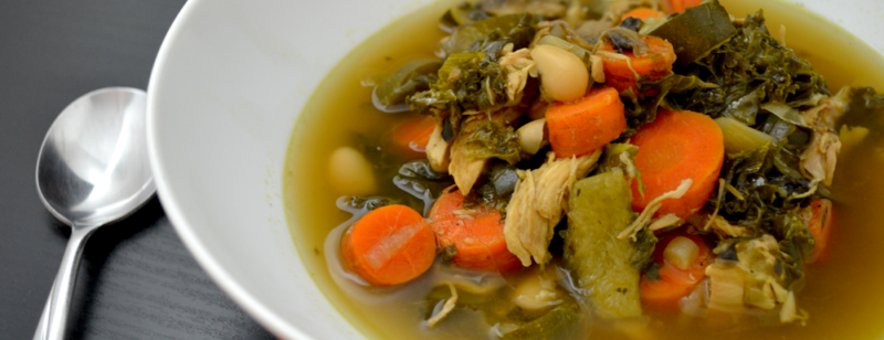 Chicken "Bone" Slow Cooker Soup • Laugh Eat Learn