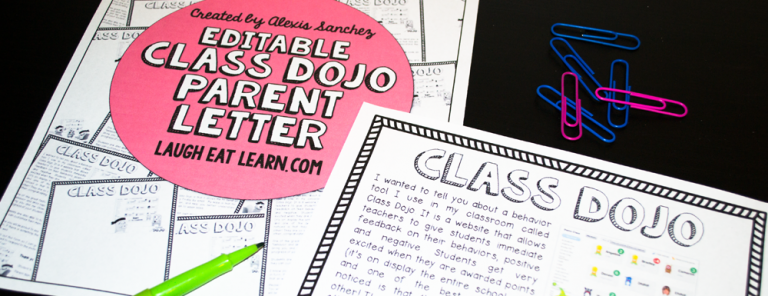 Editable Class Dojo Letter Freebie • Laugh Eat Learn