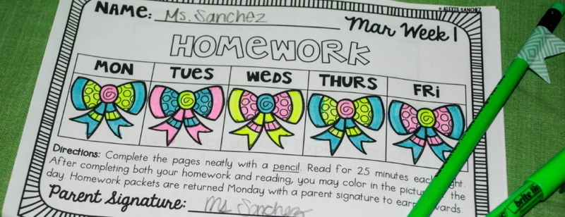 Homework in My Third Grade Classroom • Laugh Eat Learn