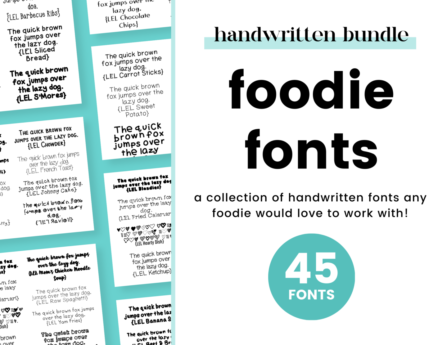 Foodie Fonts • Laugh Eat Learn
